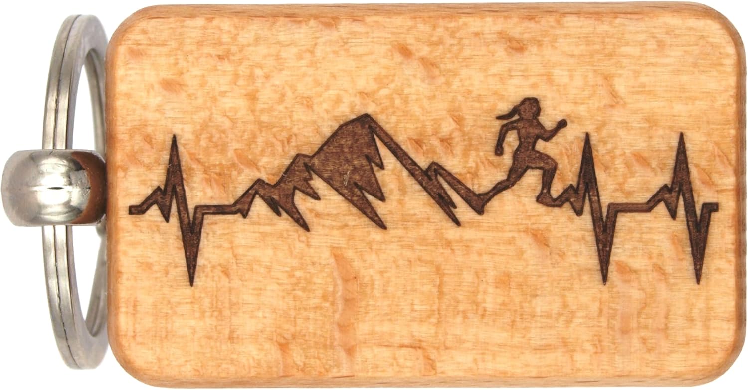 dekolaser24 - Key ring trail running woman ECG gift idea for women ...