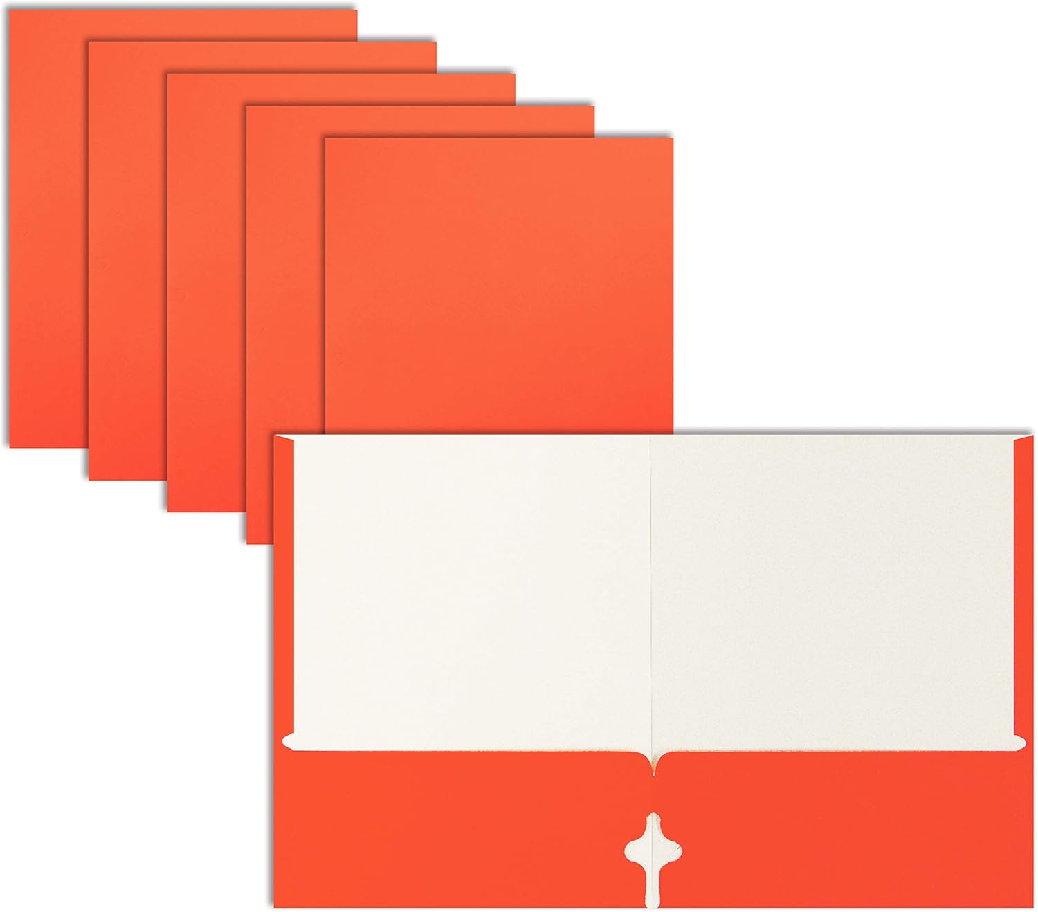Amazon.com : Two Pocket Portfolio Folders, 50-Pack, Orange, Letter Size ...