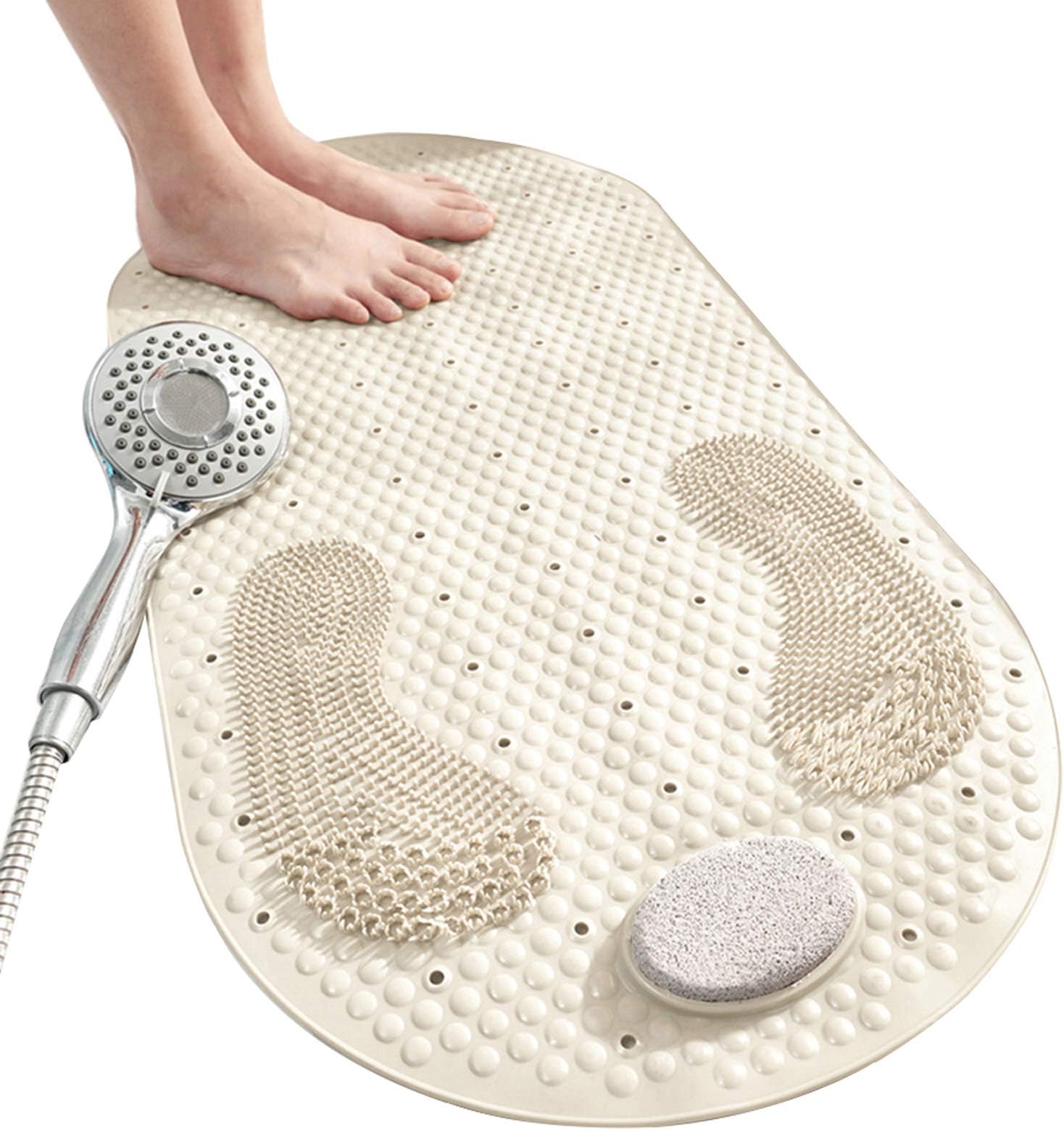 Amazon.com: 40 × 80 cm Shower Mat, Foot Massage Bathtub Mat, with A ...