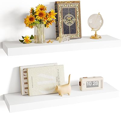 Amazon.com: Fun Memories Floating Shelves - 9 Inch Deep Wall Shelf for ...