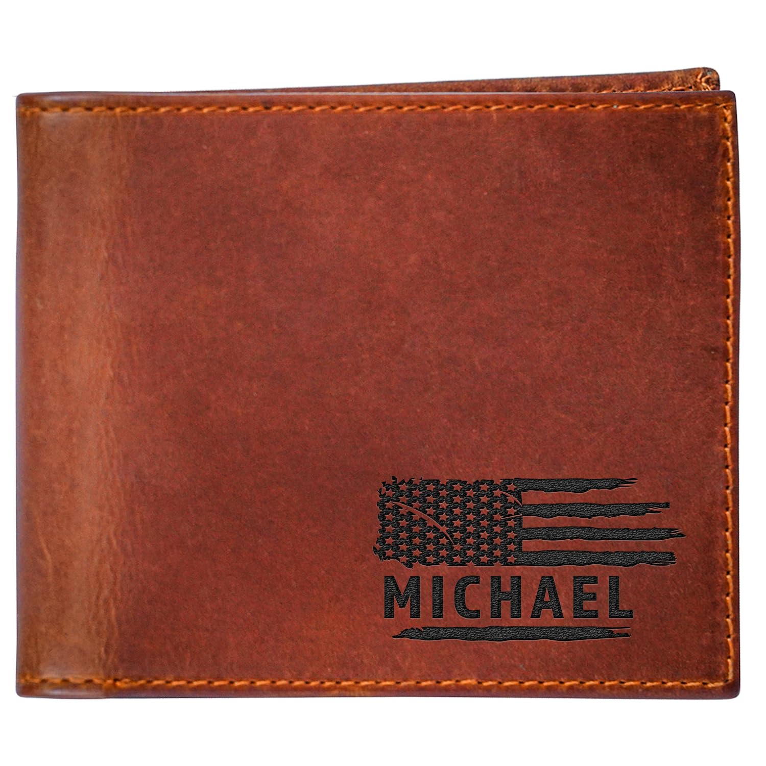 Amazon.com: Personalized Leather Wallet for Men, Custom Gifts for Dad ...