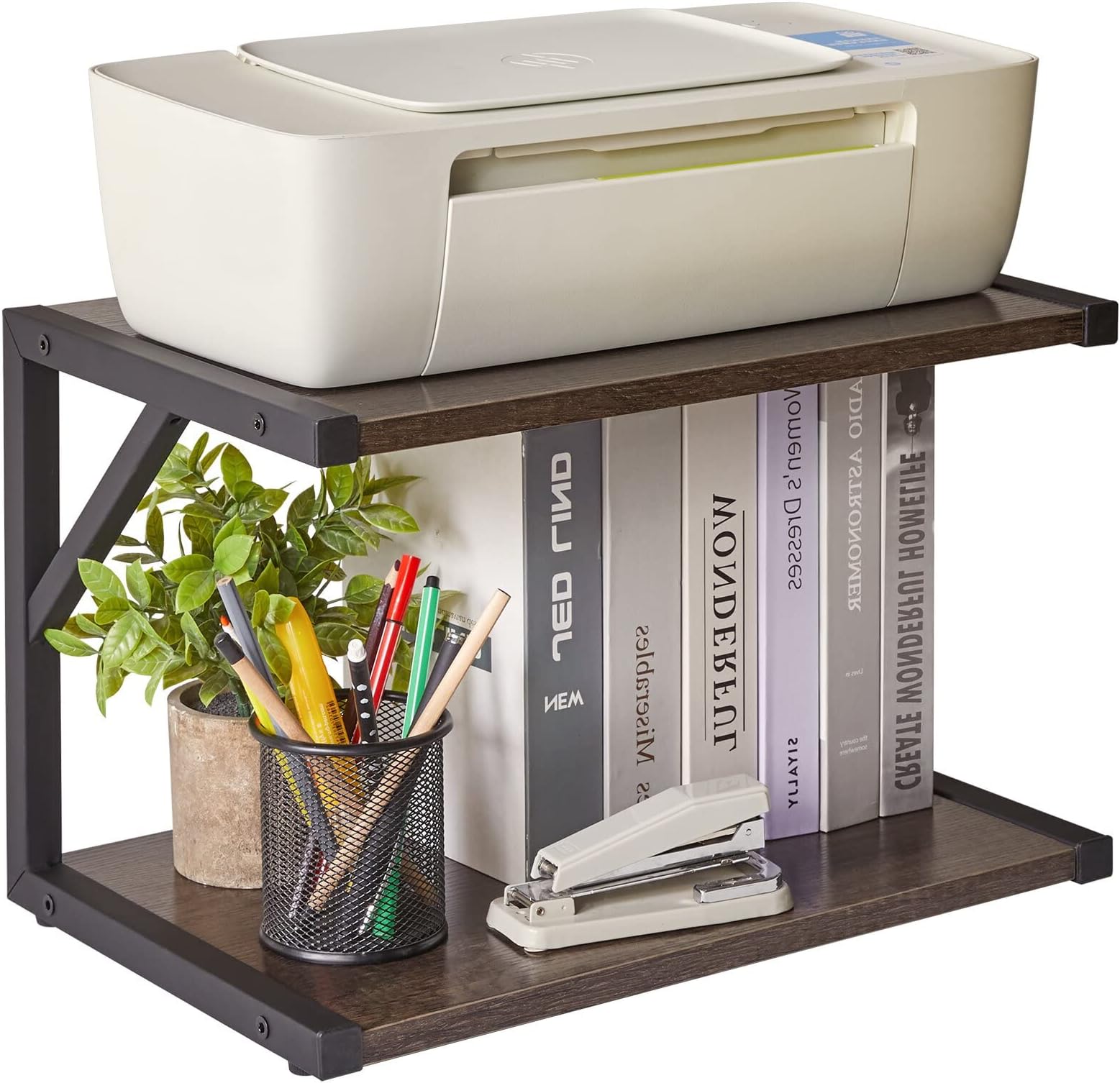 Amazon.com: IBUYKE 2 Tier Desktop Printer Stand,Multi-Purpose Desk ...
