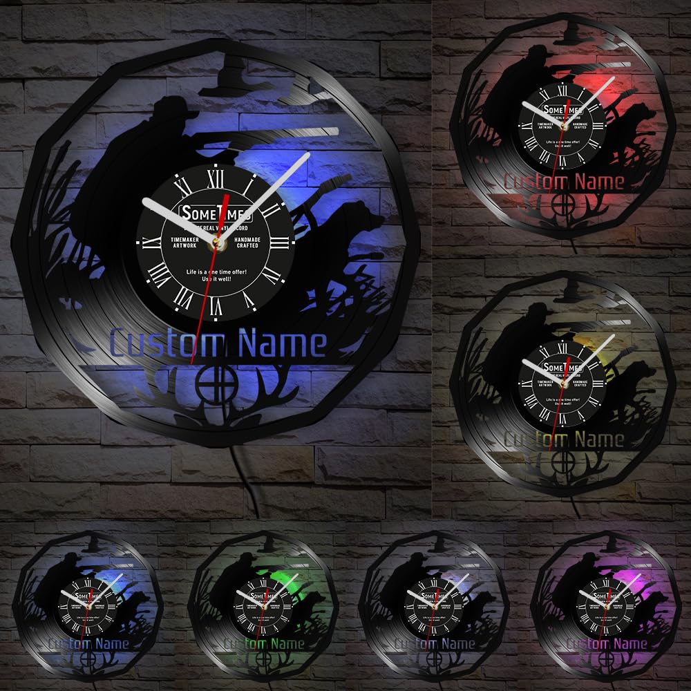 Amazon.com: The Geeky Days Hunting Wall Clock, 7 Color Changing Duck ...