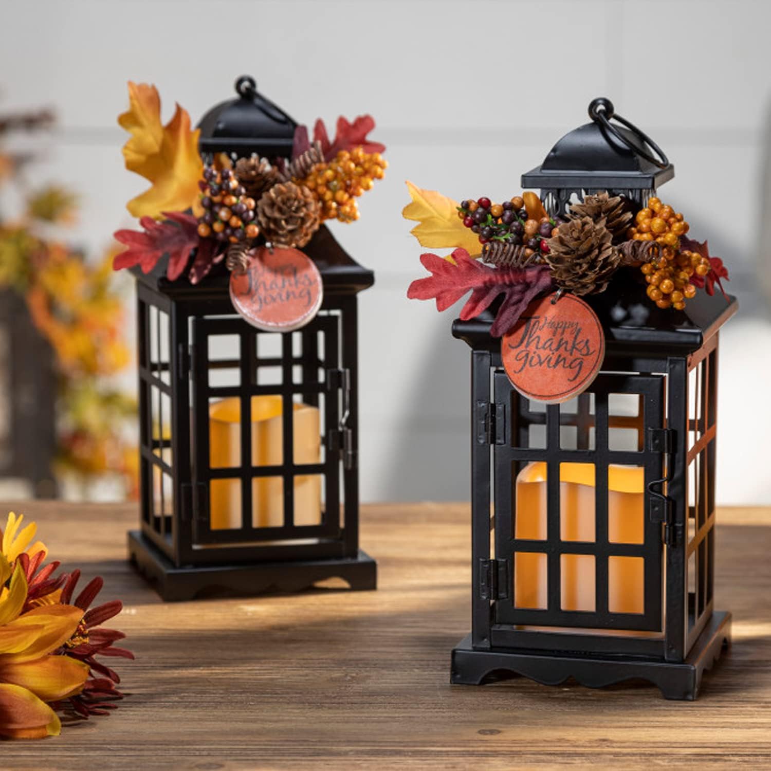 Amazon.com: DECORKEY Set of 2 LED Candle Lantern Decorative Indoor ...
