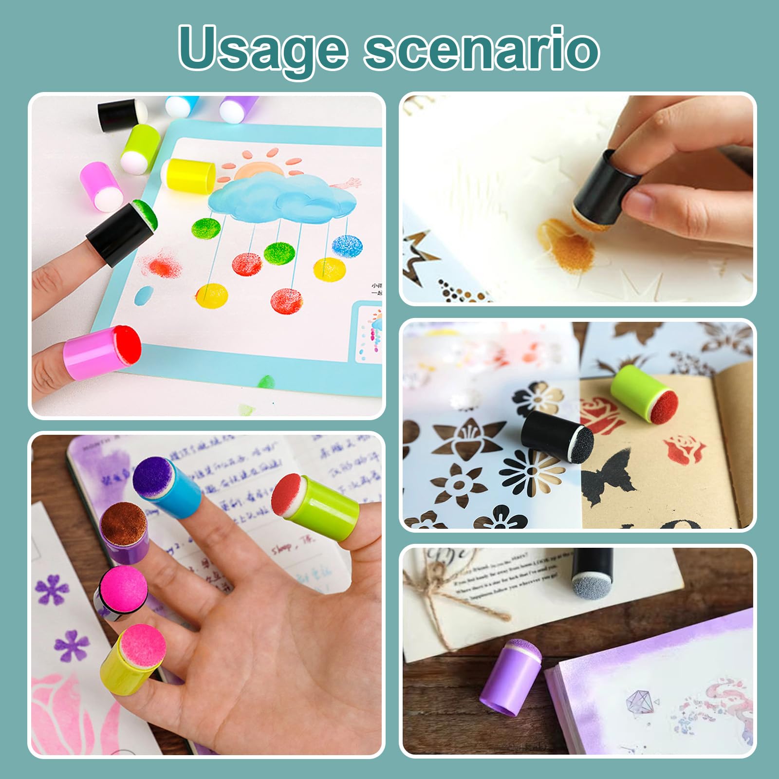 Face Paint Tools Stencil Para Pintar Coderafted DIY Sponge Finger ...