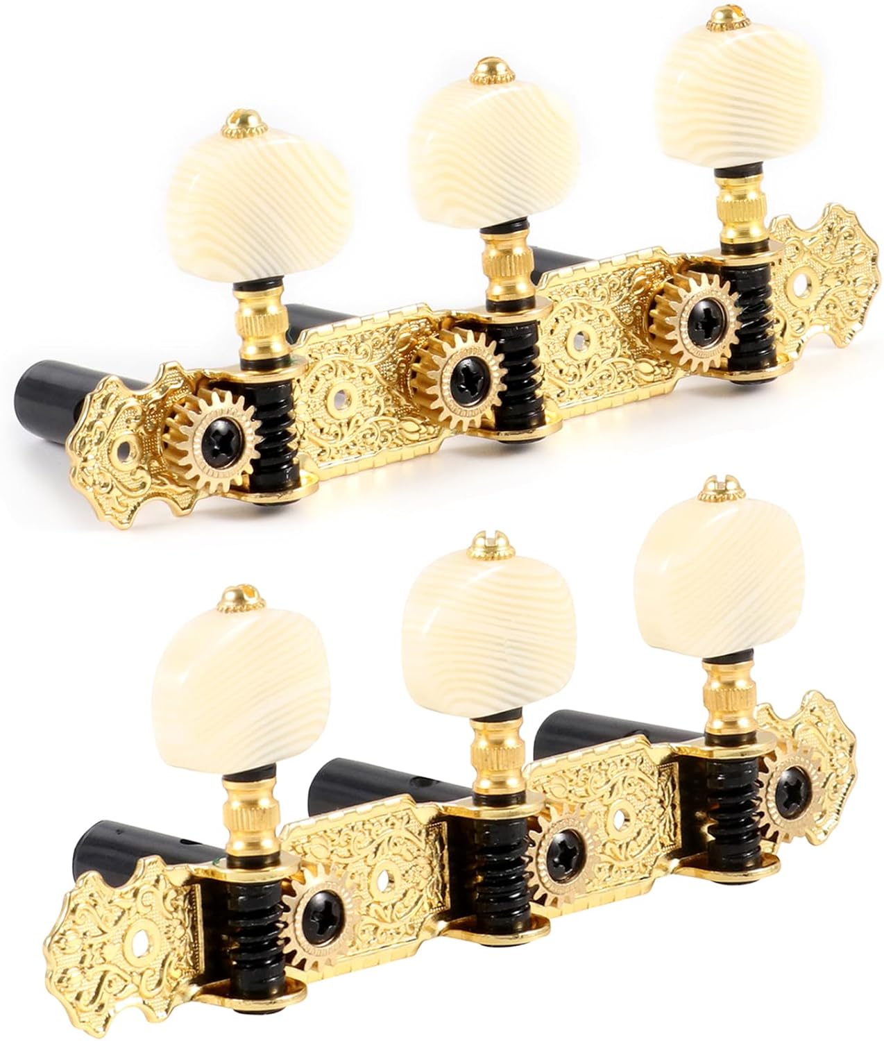 Amazon.com: Metallor Classical Guitar Machine Heads Tuners Gold Steel ...
