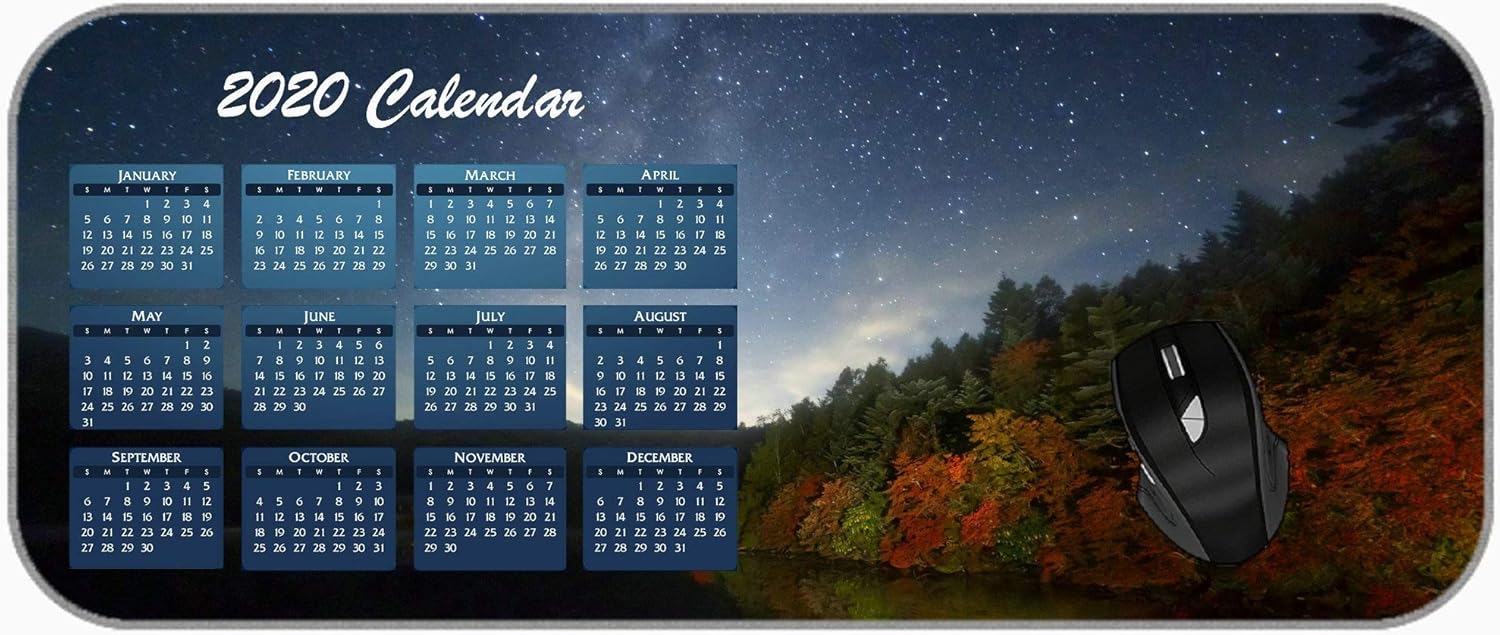 Amazon.com : XXL Large 2020 Calendar Mouse Pad Starry Sky Stars XXL ...