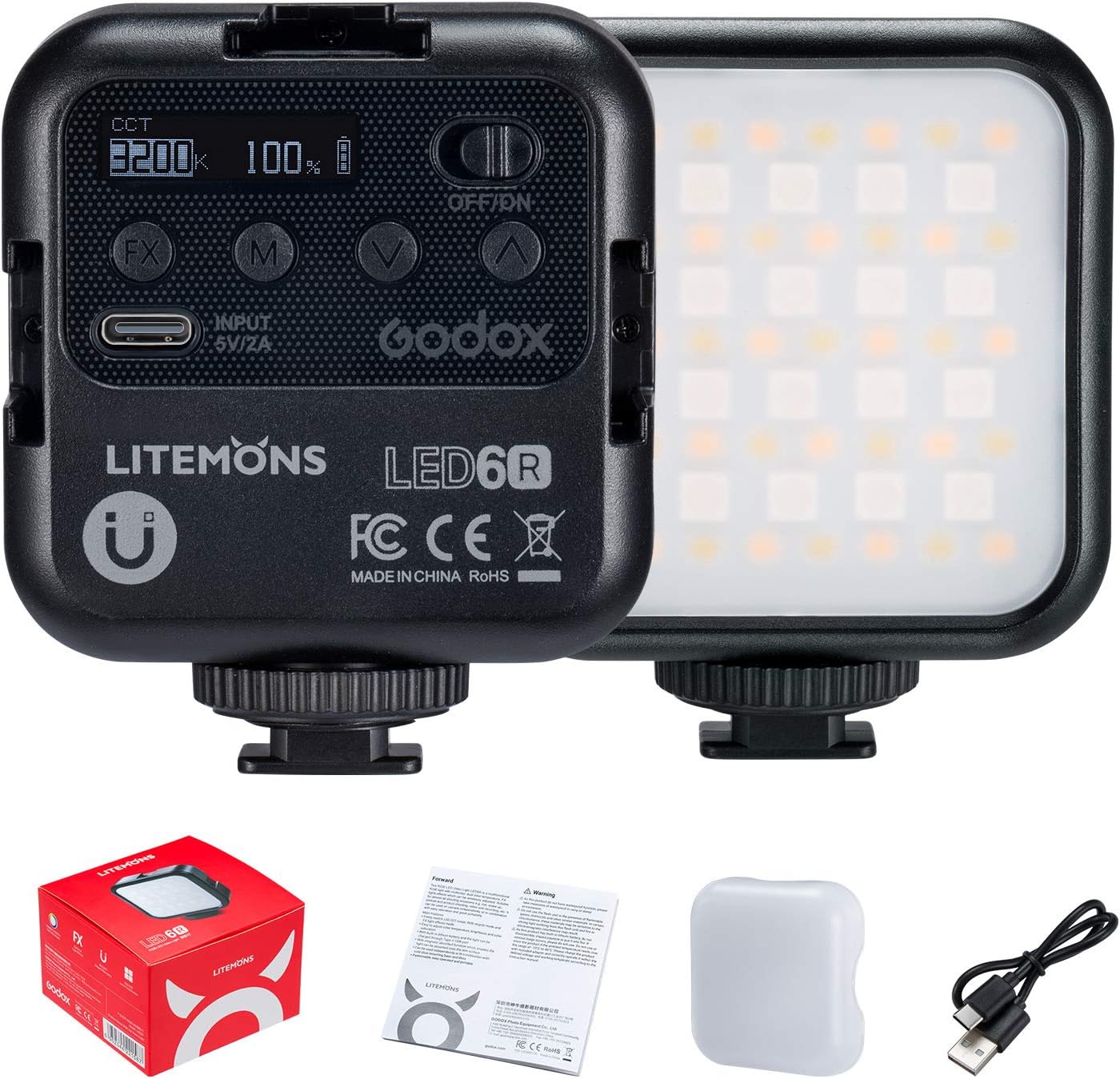 Amazon.com : GODOX LED Video Light Mobilephone Lighting for Camera ...