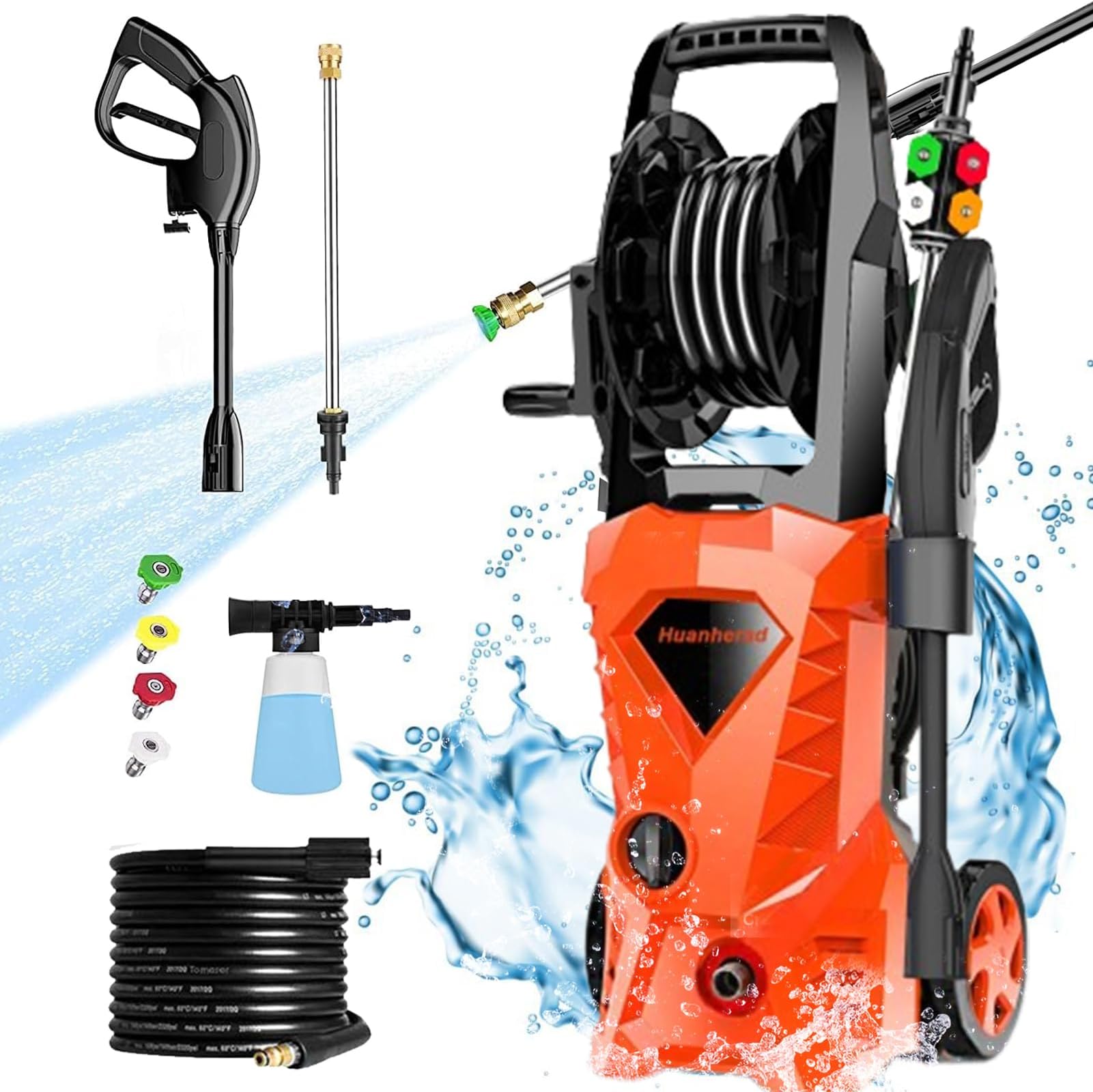 Amazon.com : Electric Pressure Washer, 3500PSI Max 2.4GPM Power Washer ...