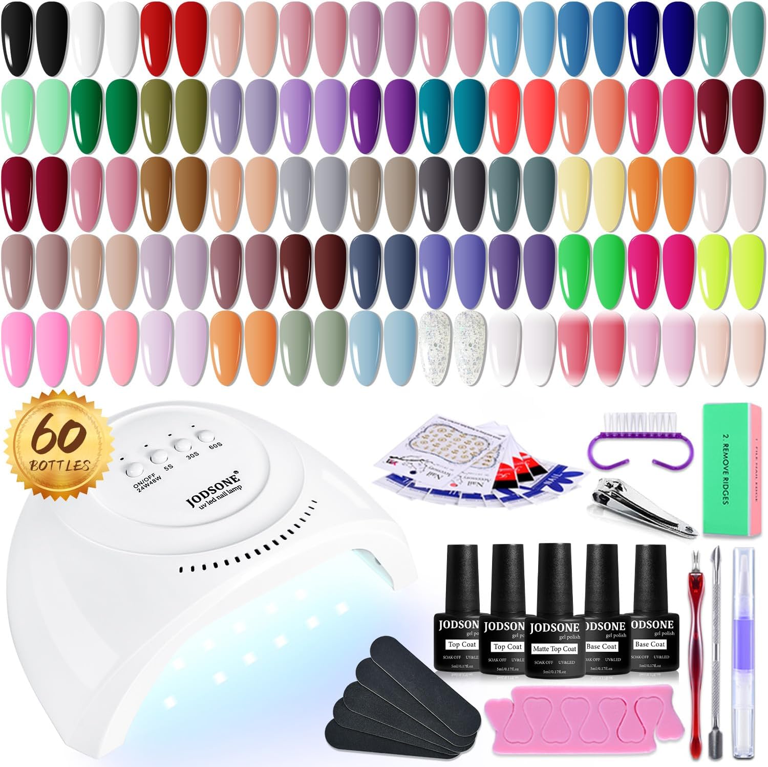 Amazon.com: Sensationail Complete Gel Nail Polish Starter Kit - Long ...