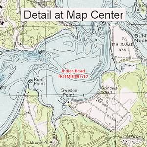 Amazon.com : USGS Topographic Quadrangle Map - Indian Head, Maryland ...