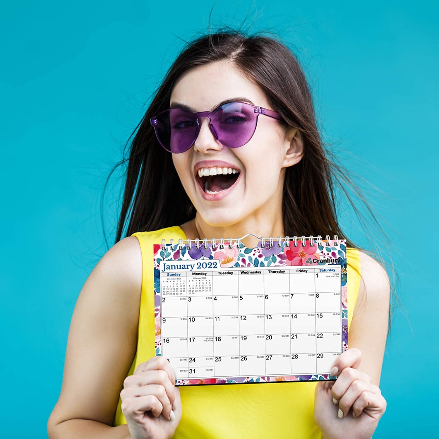 CRANBURY Small Wall Calendar 2022 2023 - (Floral) Gorgeous 8x6" Mini ...