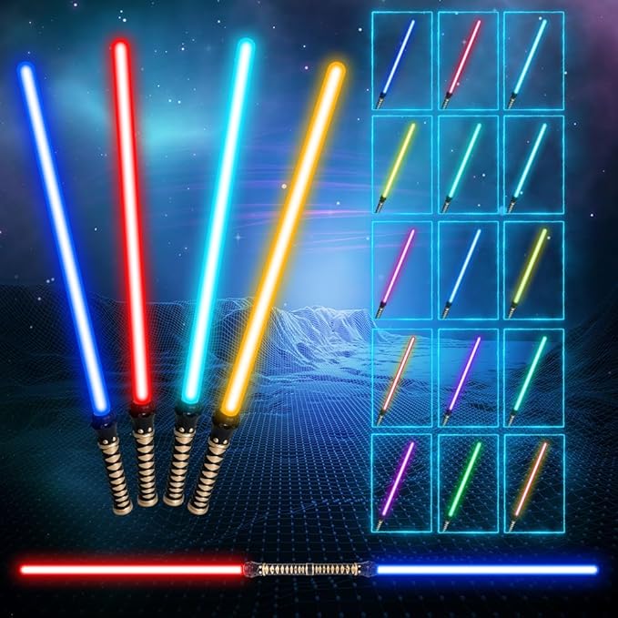 Amazon.com: VATOS 4 Pack 15 Colors Light up Saber, High LED Light ...