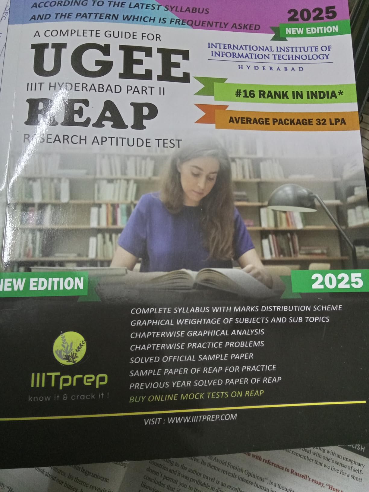 Buy IIITprep UGEE REAP 2025 | IIIT Hyderabad Book Online at Low Prices ...