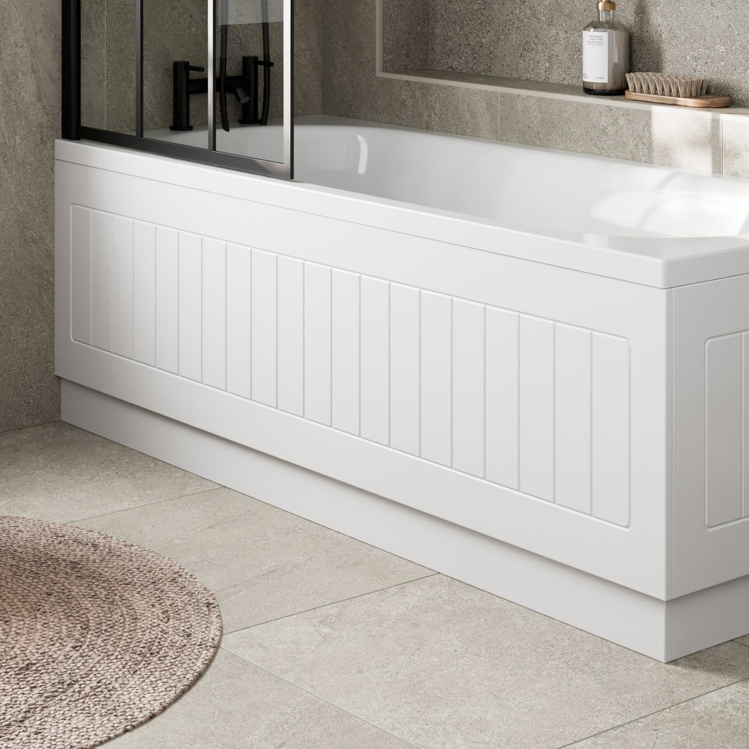 Affine® Tongue & Groove 1700mm Front Side MDF Bath Panel 16mm, Modern ...