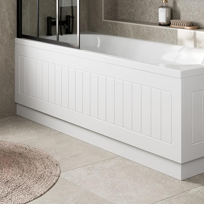 Affine® Tongue & Groove 1700mm Front Side MDF Bath Panel 16mm, Modern ...