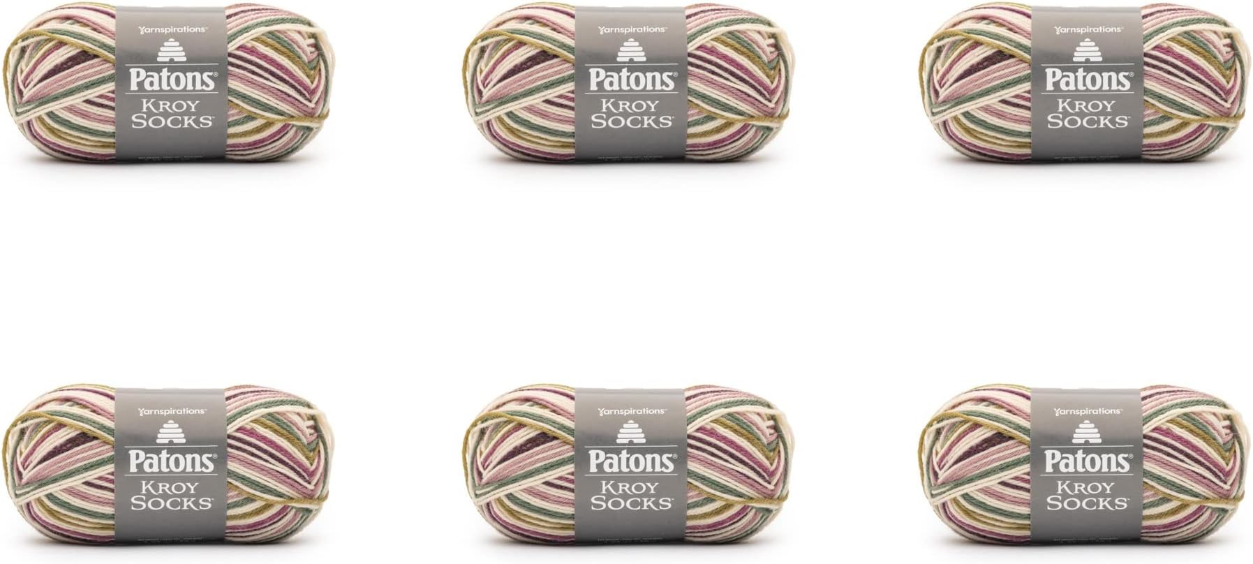 Amazon.com: Patons Kroy Socks Yarn - 6 Pack of 50g/1.75oz - Blended ...