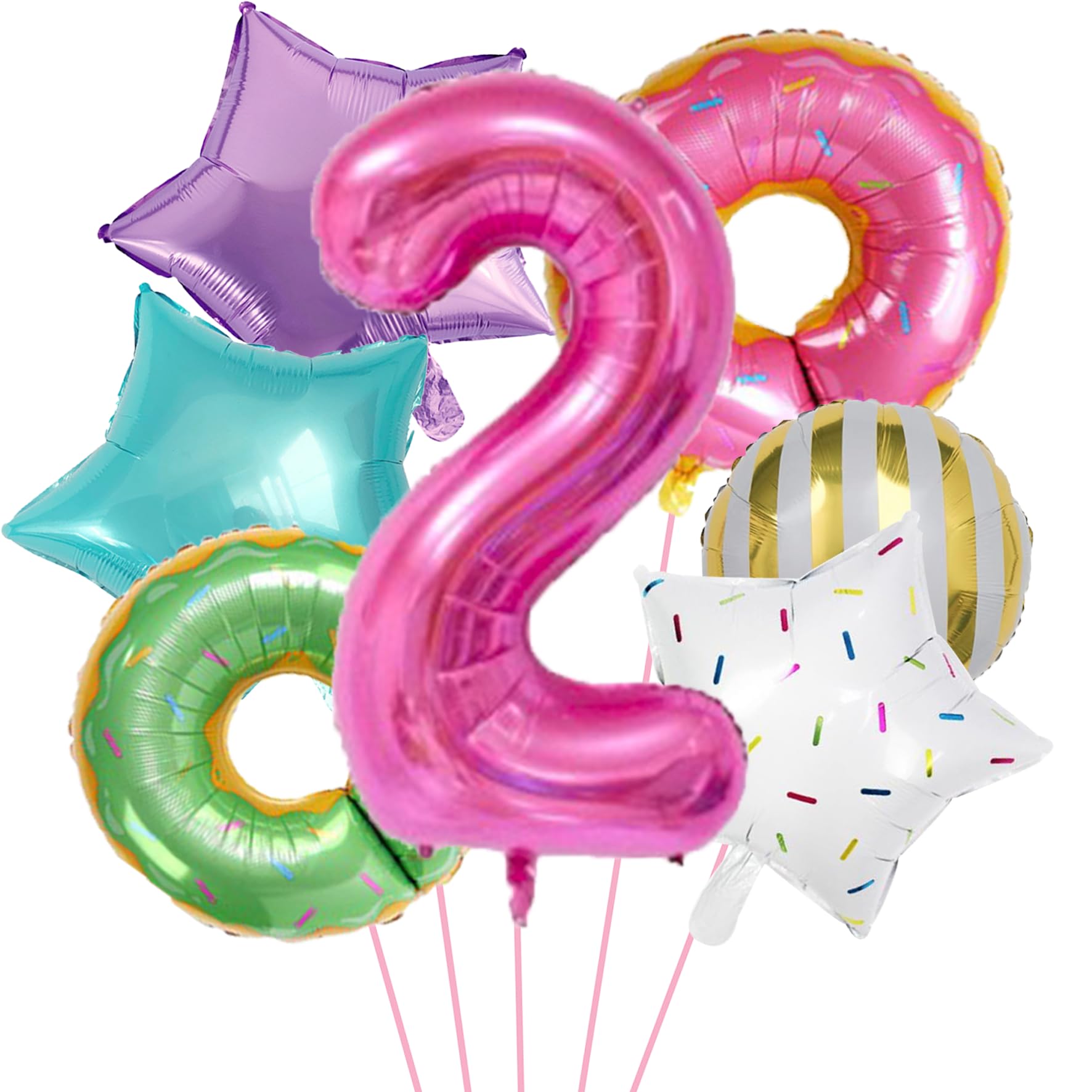 Amazon.com: Donut Two Sweet Birthday Party Decorations Supplies for ...
