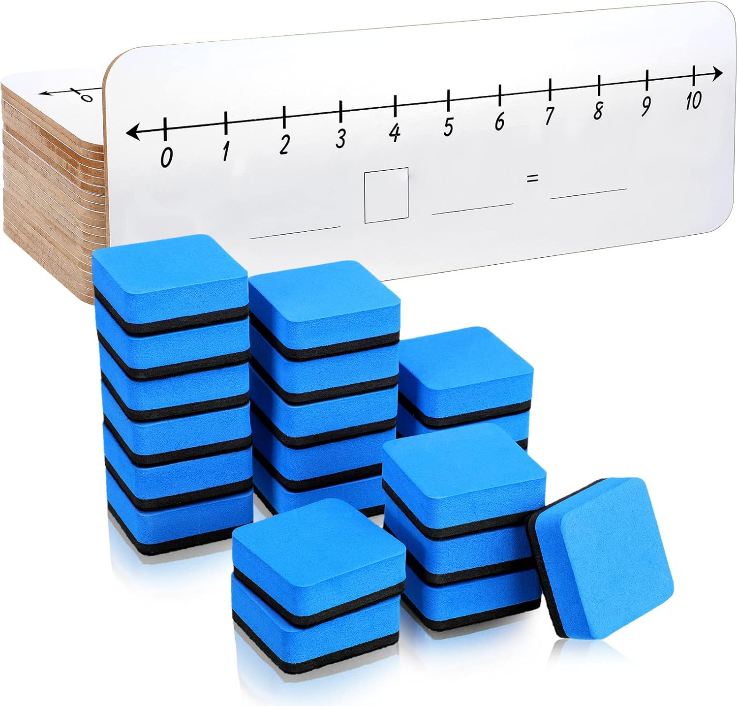 Amazon.com : 30 Pcs Dry Erase Number Line White Boards with Dry Erase 4 ...