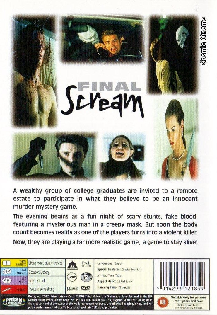 Final Scream [2001] [DVD]: Amazon.co.uk: Jaime Gannon, Melissa Renee ...