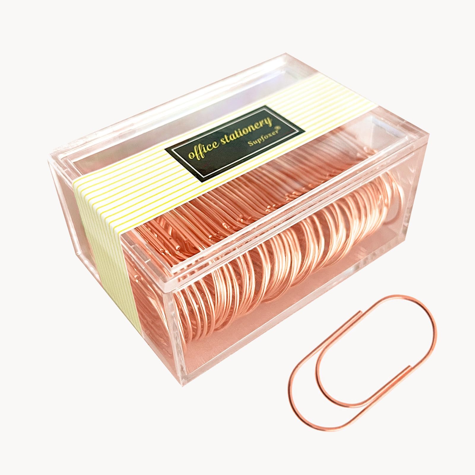 Amazon.com : 200 Pcs Rose Gold Paper Clips, 1.1" (28mm) Smooth Finish ...