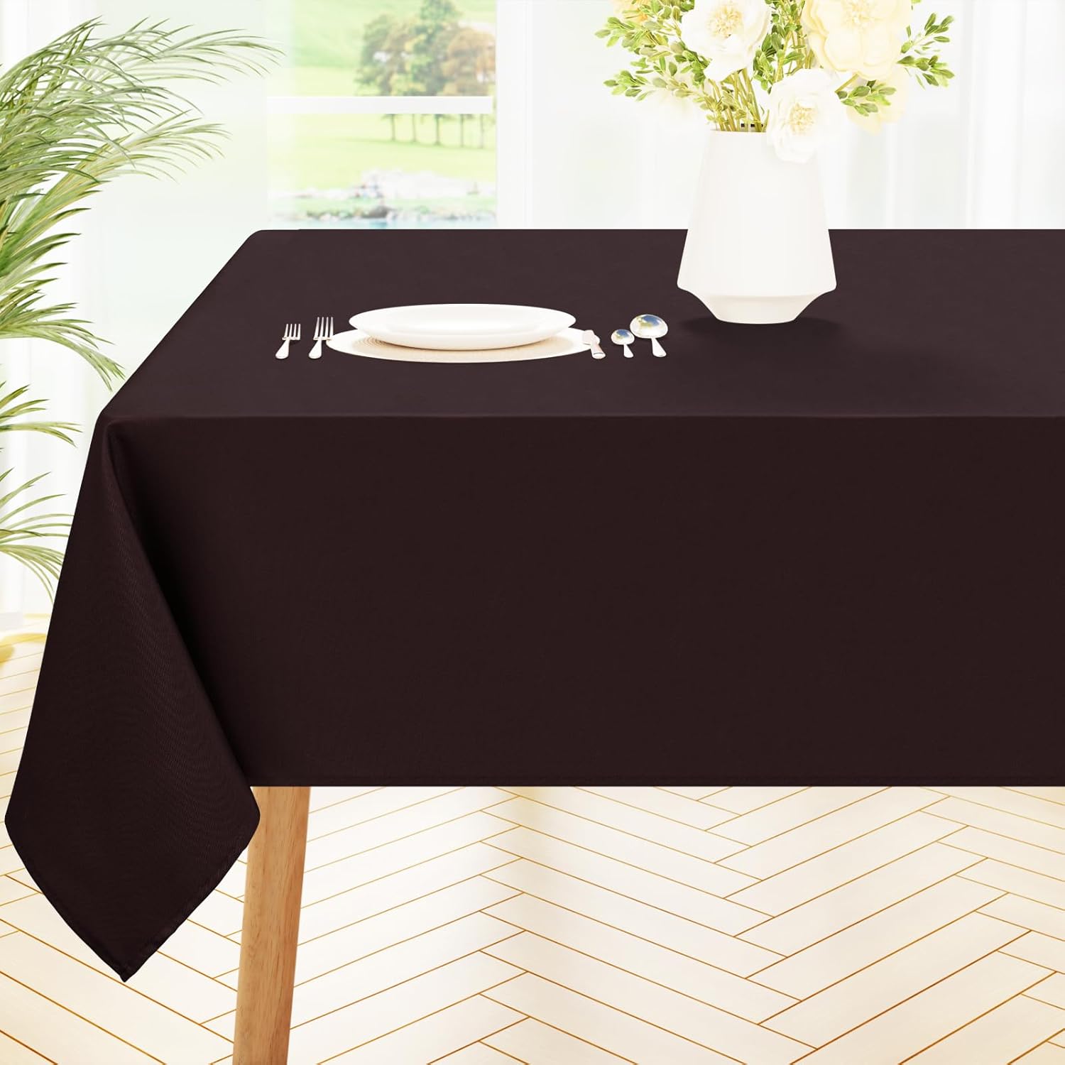 Amazon.com: smiry Rectangle Table Cloth, Waterproof Anti-Scratch ...
