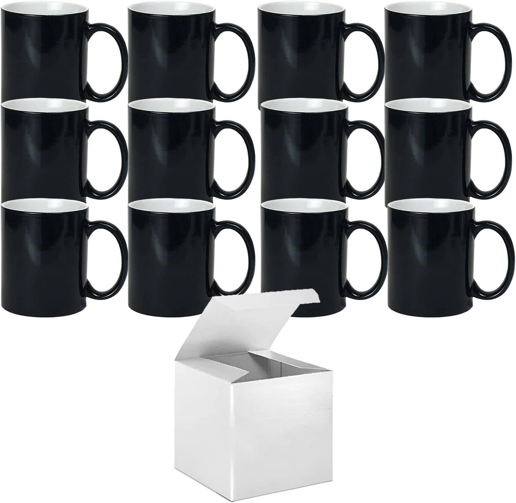 Amazon.com: TWISTED ENVY Set of 12 11 oz Magic Mugs Professional Grade ...