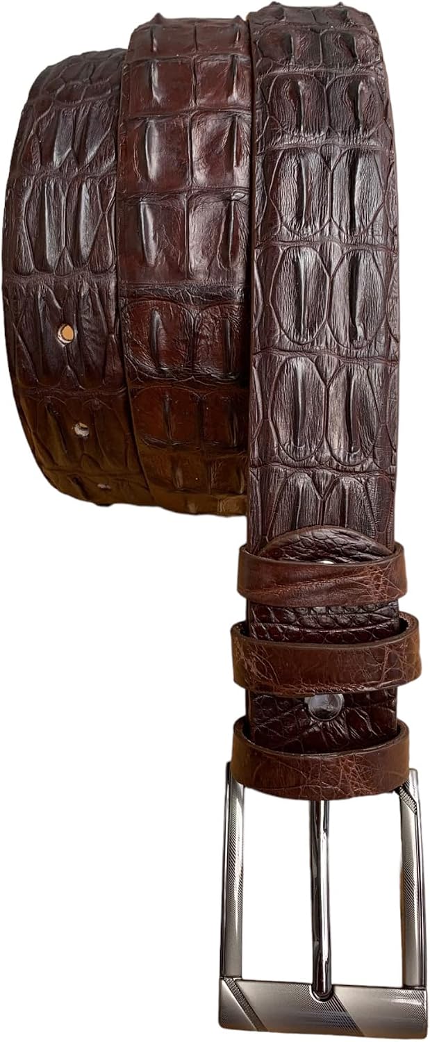 Genuine alligator leather hornback belt for men, real crocodile skin ...
