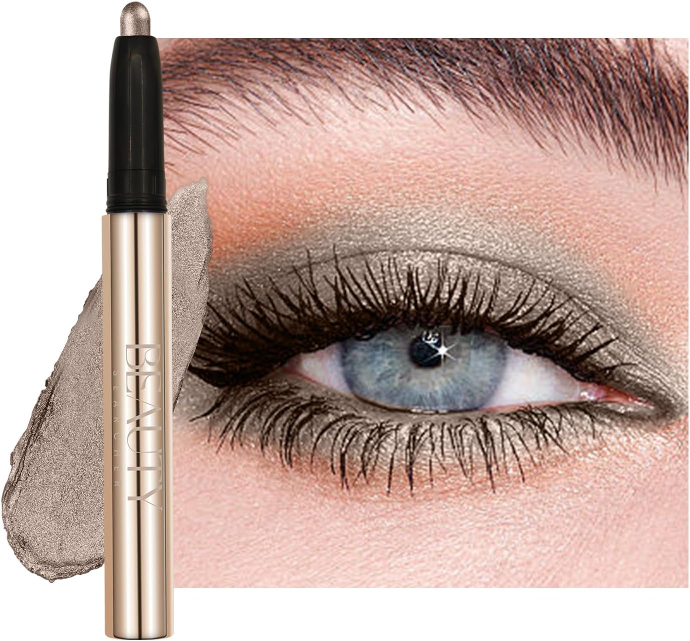 Metallic Eyeshadow Pencil, Lasting Shimmer Eyeshadow Stick,Highly ...