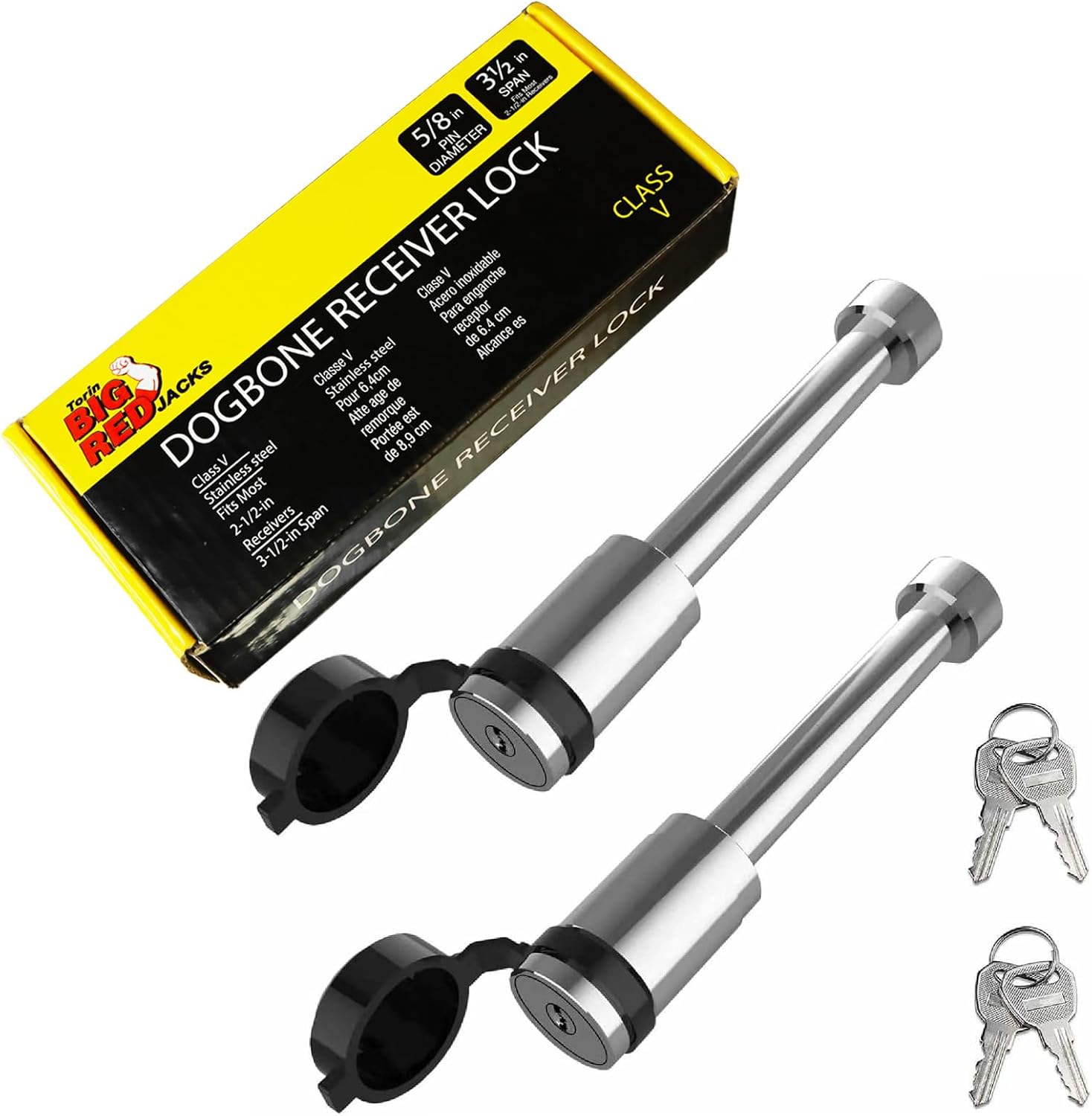Amazon.com: BIG RED 2 Pack Hitch Lock Pin, 5/8 Inch Trailer Receiver ...