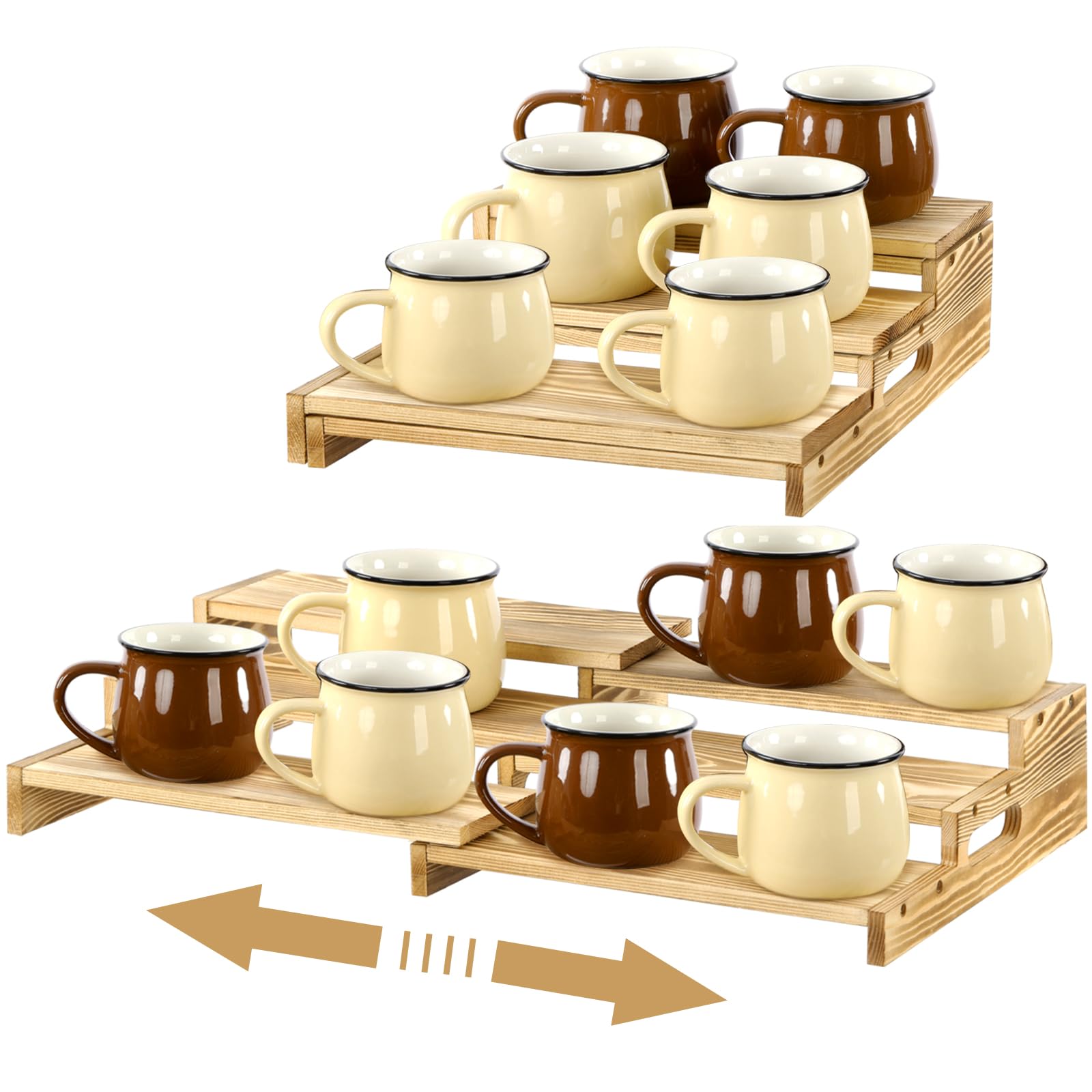 Amazon.com: CroBlissful 3 Tier Expandable Coffee Mug Holder Countertop ...