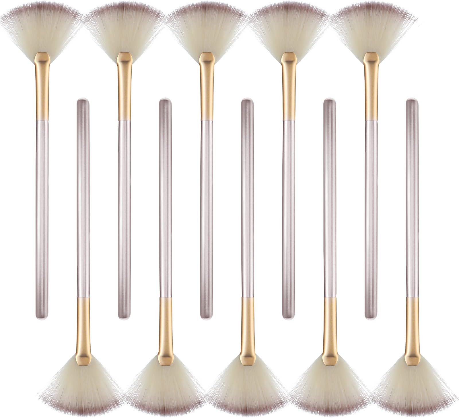 Amazon.com: 10 Pcs Fan Brushes for Facials, Fan Mask Brushes, Soft Facial Brushes Applicator for ...