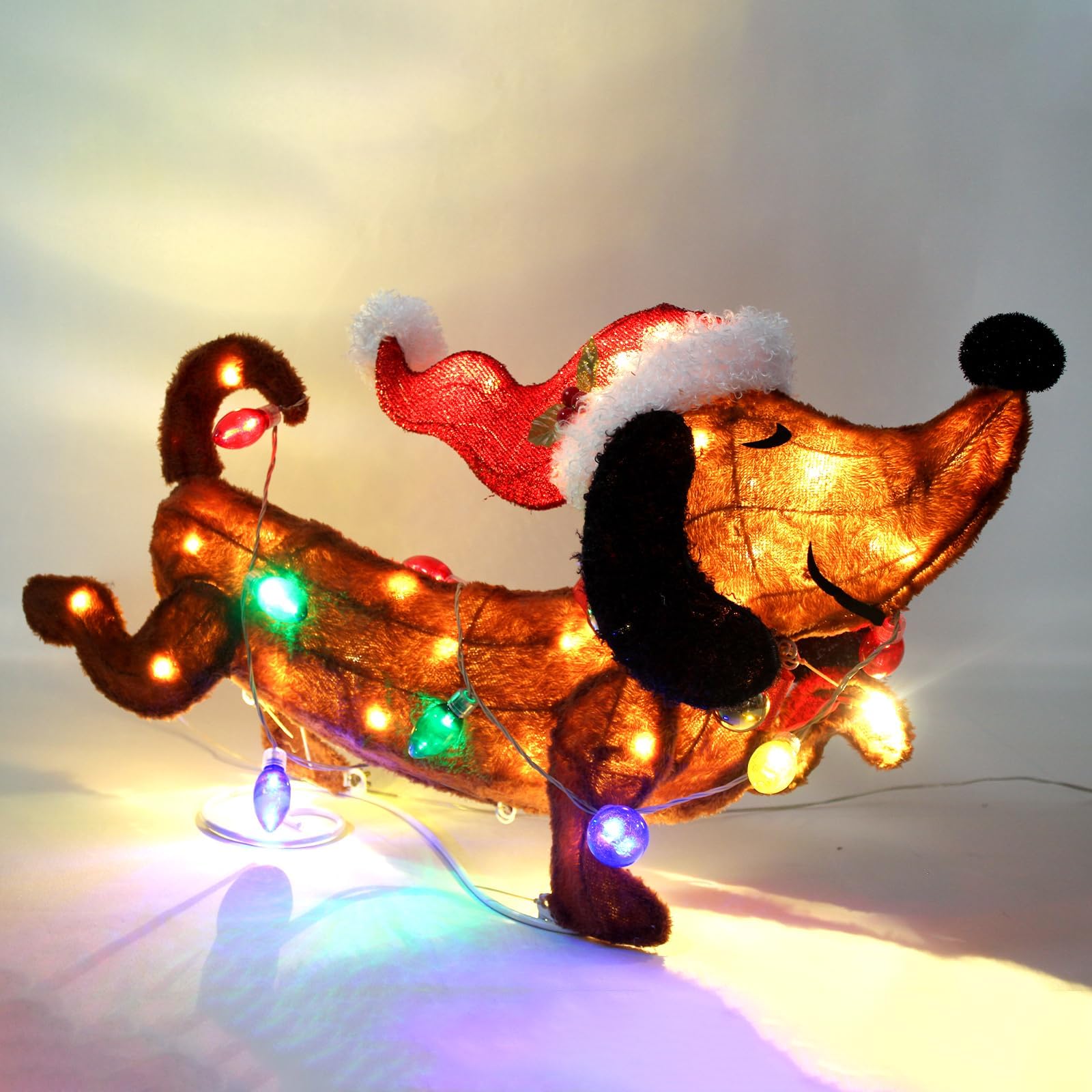 Amazon.com: Christmas Lighted Dachshund Wiener Dog - 2.0 ft Christmas ...