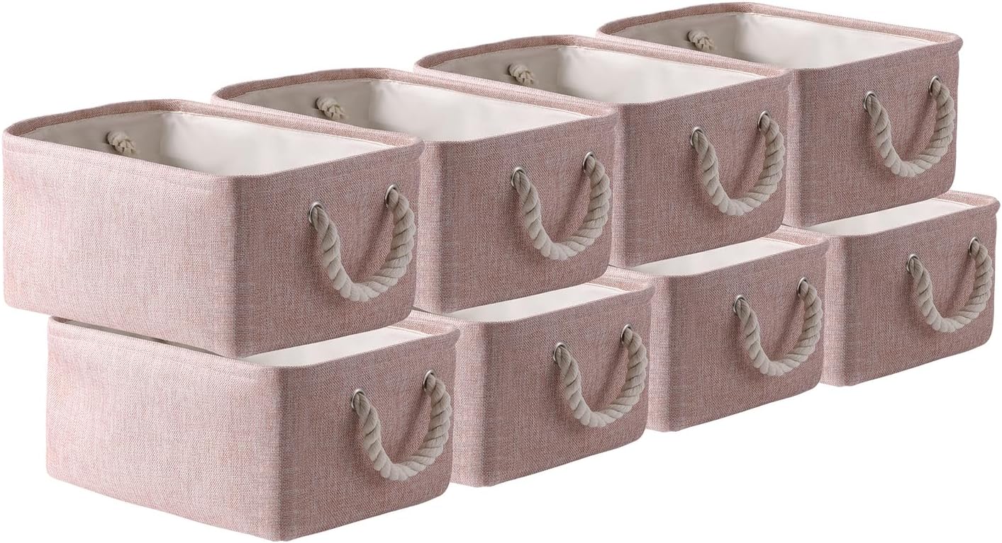 Amazon.com: SAMORADREA 8 Pack Decorative Baskets Storage Box Cubes ...