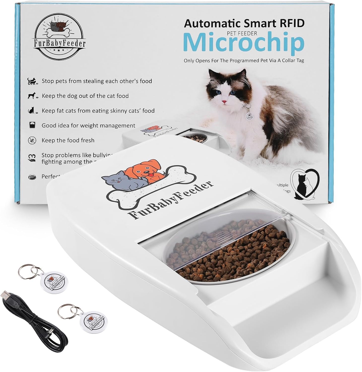 Pet Supplies : FurBabyFeeder Automatic Microchip Pet Feeder - Uses RFID ...
