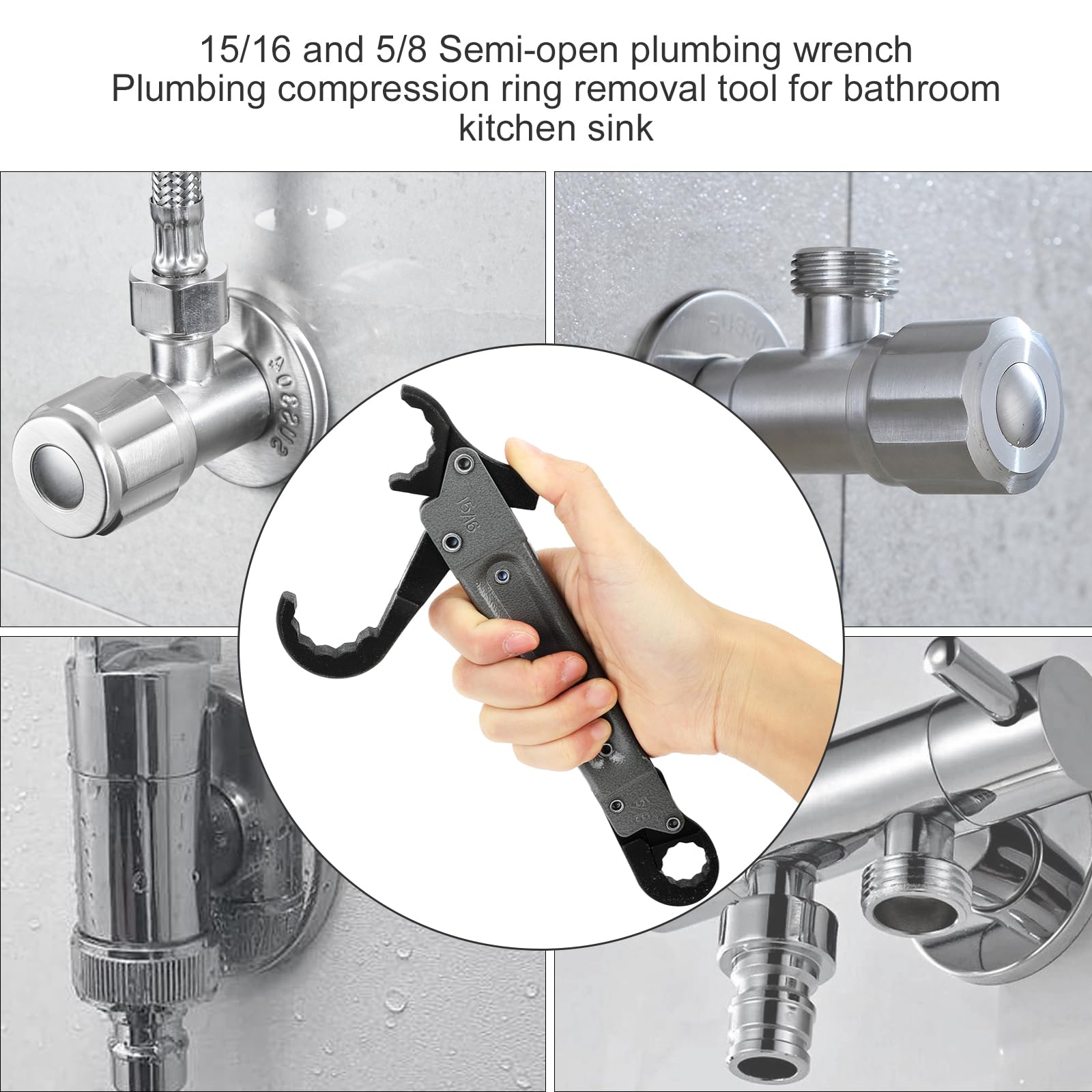 Snapklik.com : Holdly Plumbing Tools Angle Stop Wrench,Professional ...