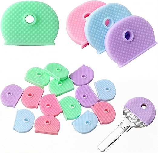 Amazon.com: 20 Pcs Key Covers Caps, Soft Silicone Key Identifiers ...