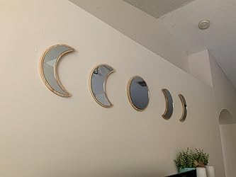 Amazon.com: Lunar Sol - Moon Phase Mirror Set - Real Glass with Solid ...