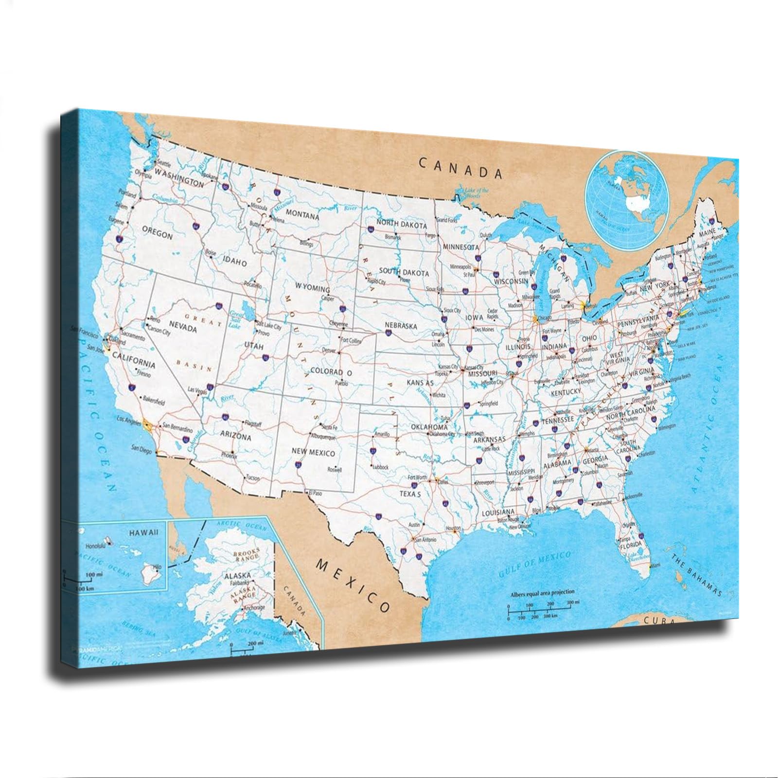 Amazon.com - BaydoG Map of United States USA Highways Interstate System ...