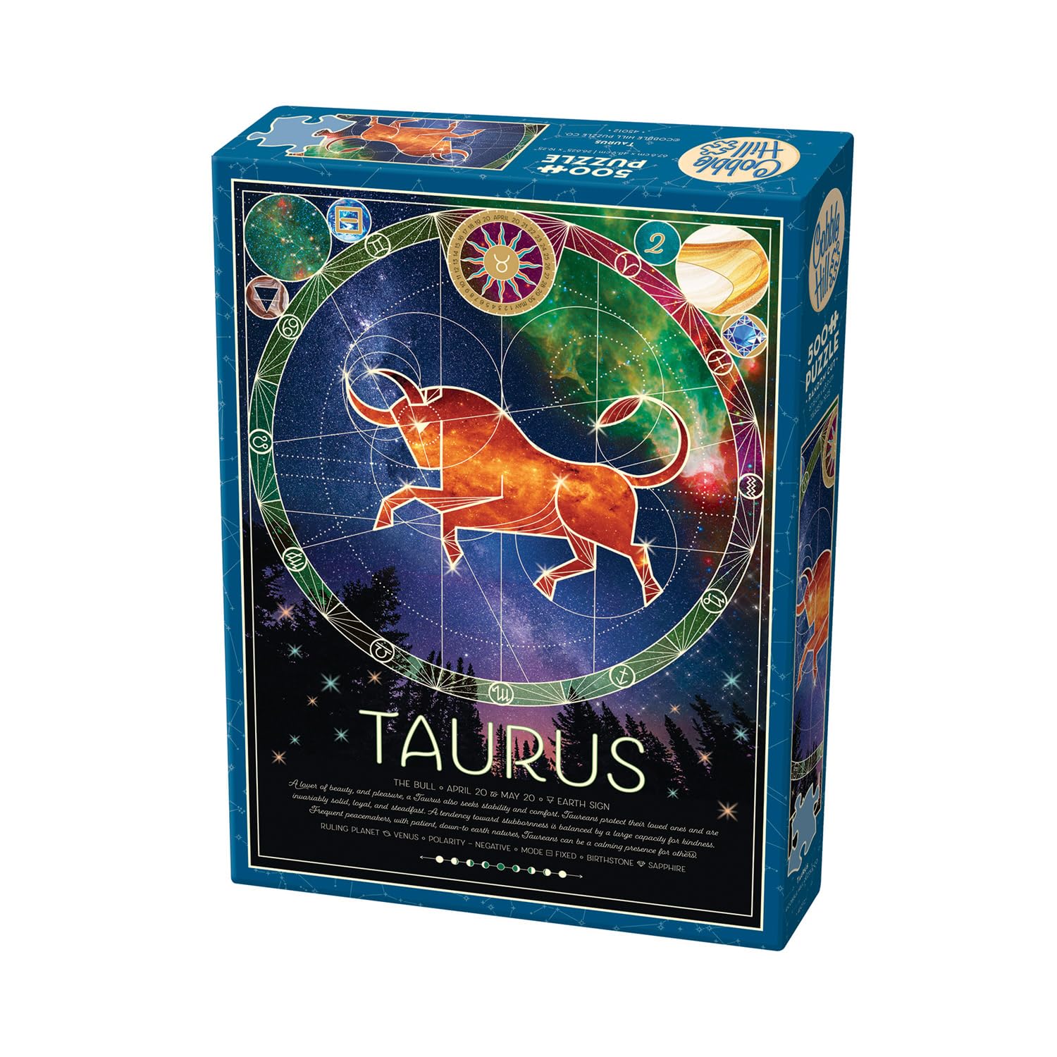 Amazon.com: Cobble Hill 500 Piece Zodiac Puzzle - Taurus - Sample ...