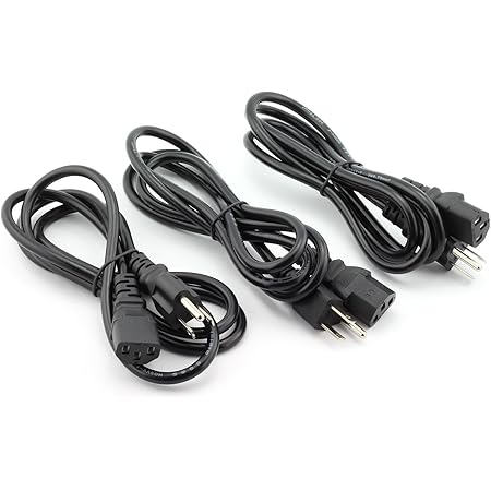 Amazon.com: Longdex 3-Pack Desktop Monitor Computer Universal 3 Feet AC ...