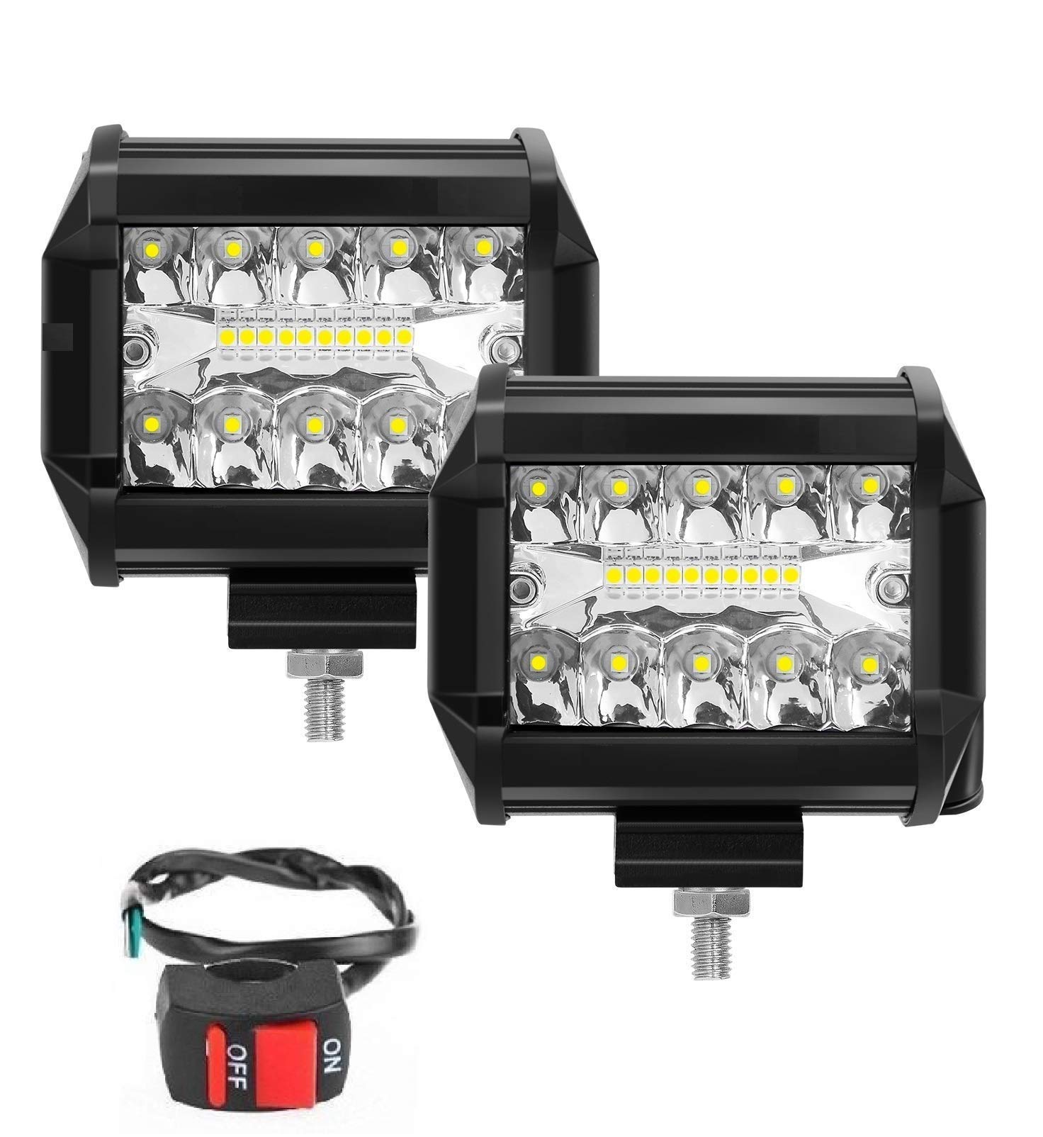 AUTOPOWERZ 54W Triple Row Spot LED Light Bar 3600 LM Driving Lights Fog ...