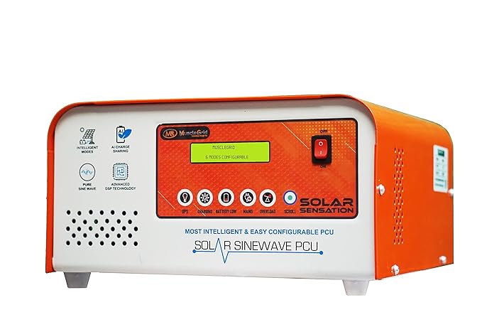 MuscleGrid Solar Sensation Hybrid Solar Inverter with 6 Modes AI Charge ...