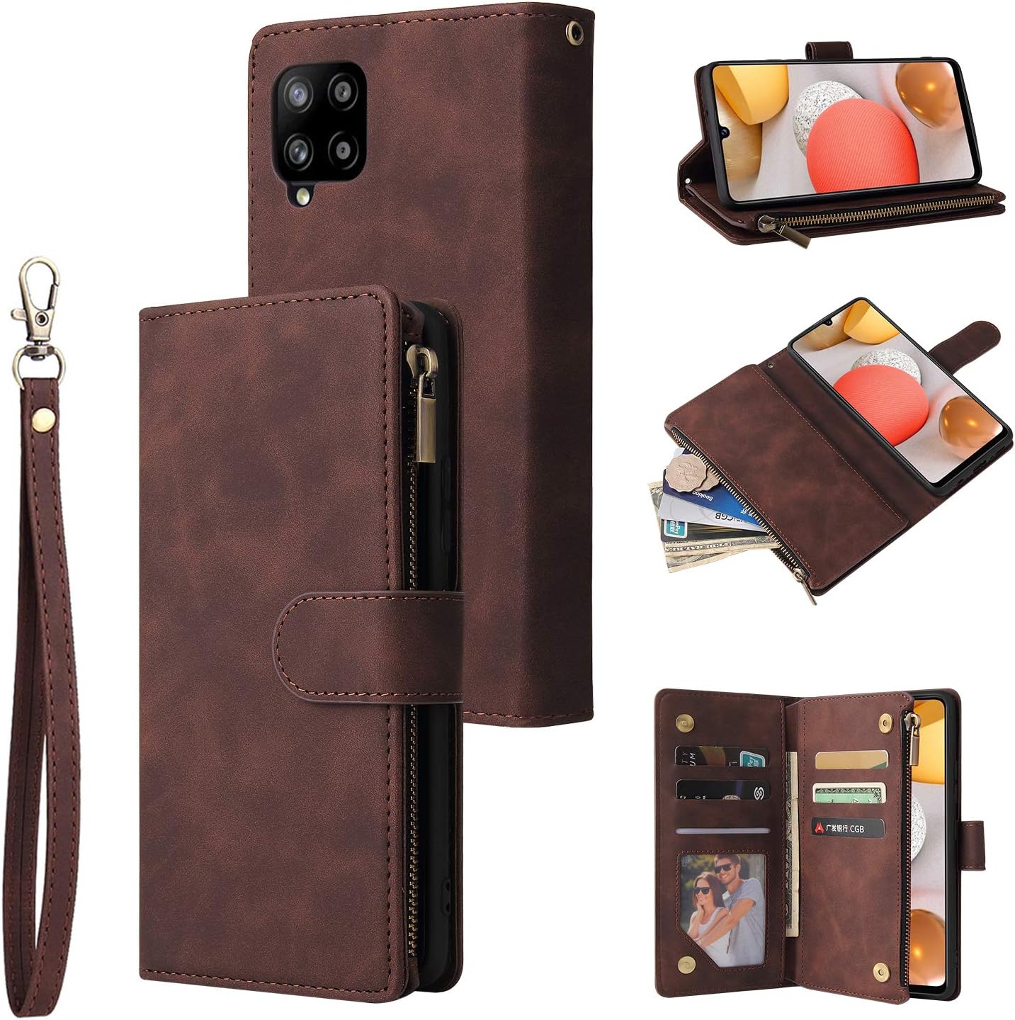 UEEBAI Wallet Case for Samsung Galaxy A34 5G, Premium Vintage PU ...