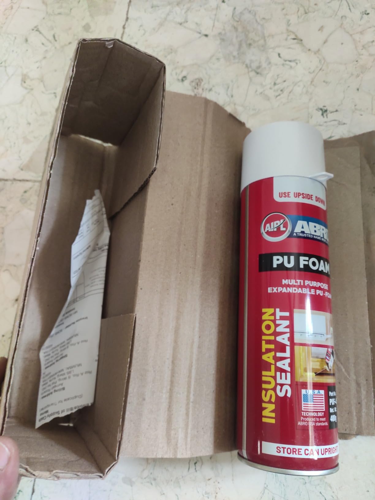 ABRO PUF-450 DIY PU Foam Sealant Spray White for Repair Bigger Large ...