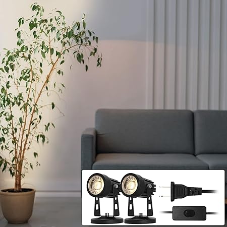 DOREIO LED Spot Lights Indoor 3W Accent Lighting Up Lights Indoor Spotlight Lamp for Plants 120V ...