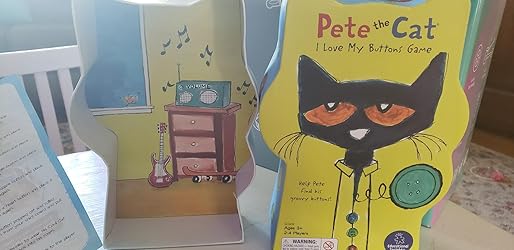 Amazon.com: Educational Insights Pete The Cat I Love My Buttons Board ...