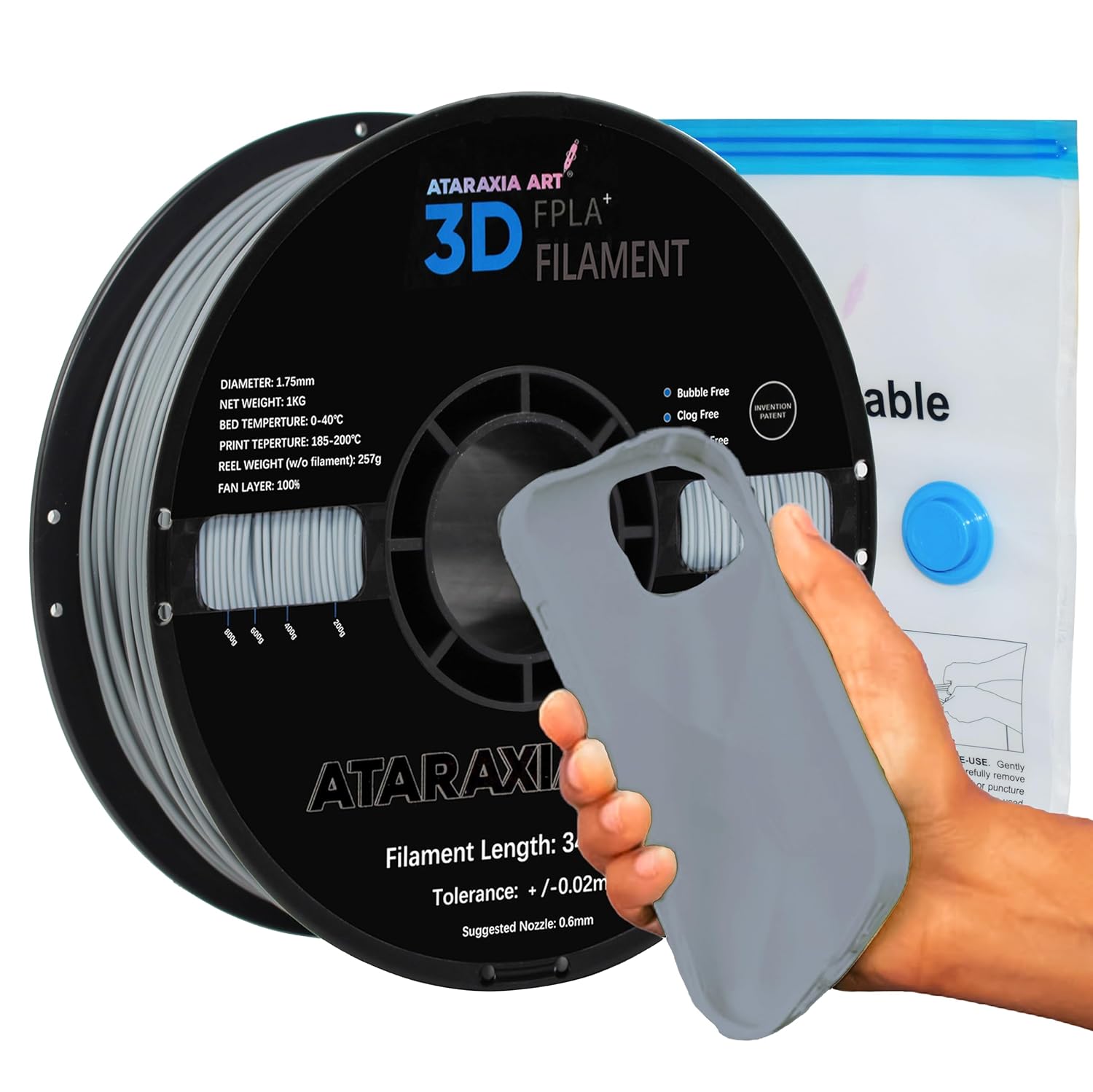 Amazon.com: ATARAXIA ART Flexible PLA Filament 1.75mm,3D Printer ...