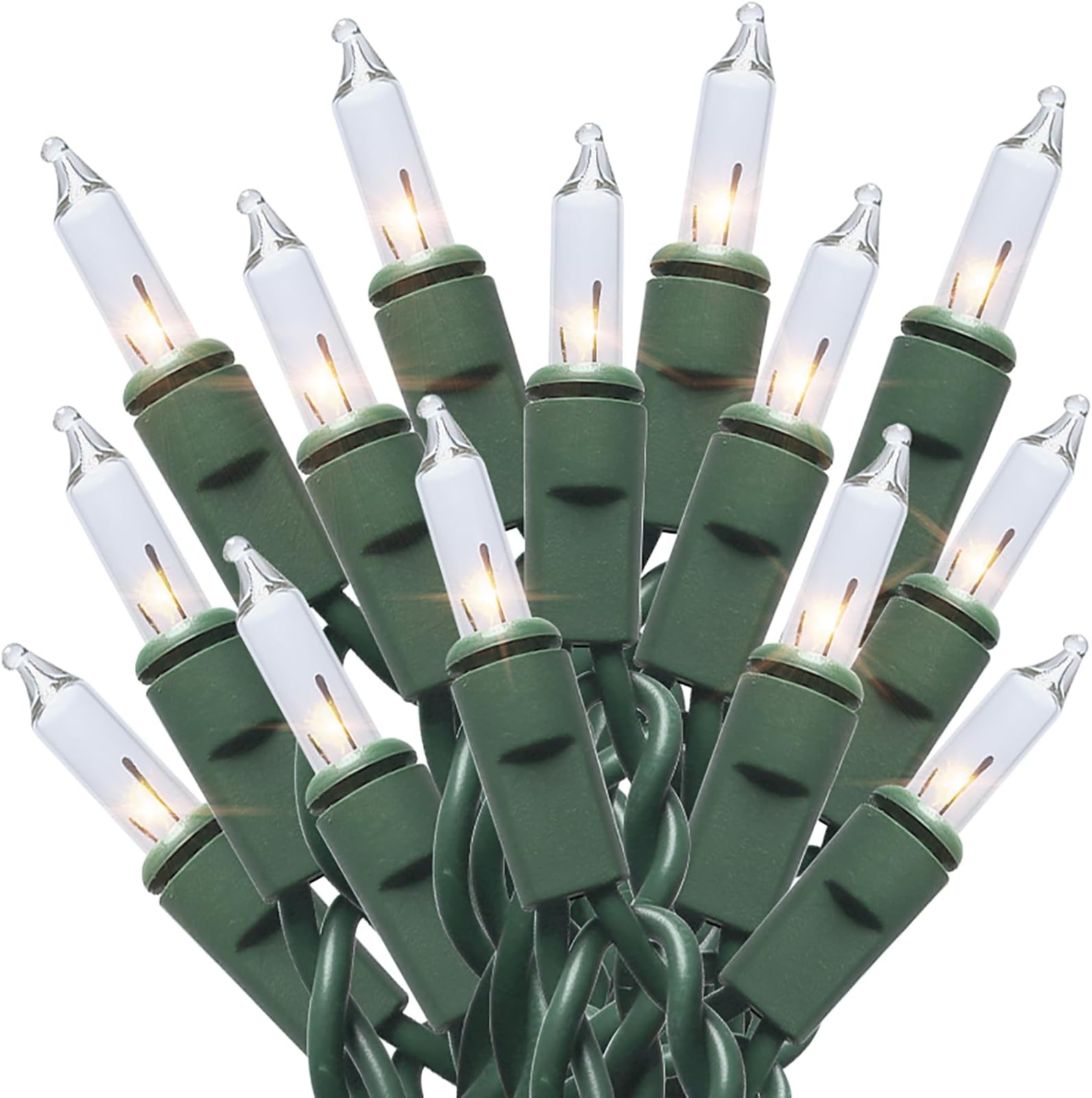 Amazon.com: Vickerman Mini Christmas Lights with Green Wire, Set of 35 ...