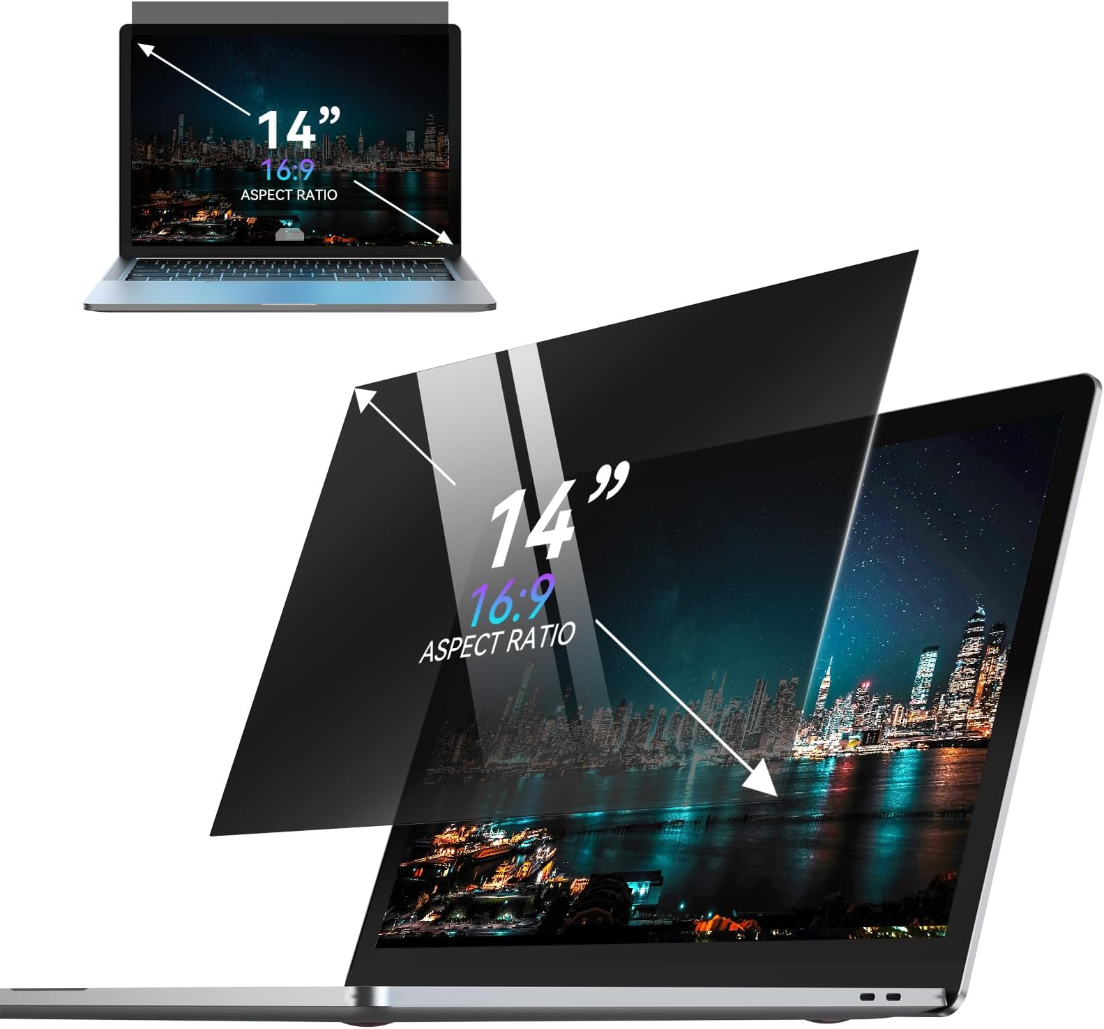 Amazon.com: PYS Magnetic 14 Inch Laptop Privacy Screen(16:9 Aspect ...